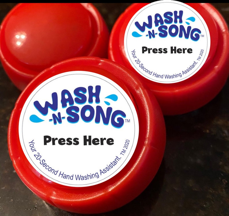 2 Pack - Wash-n-song Button - Your 20 Second Hand Washing Assistant - Etsy