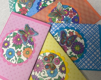 Hand Colored Cards - Etsy