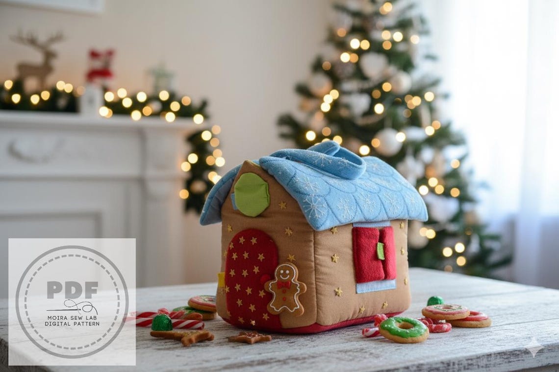 PDF Sewing Pattern House-shaped Bag – Tutorial With Step-by-step Instructions – Fabric ...