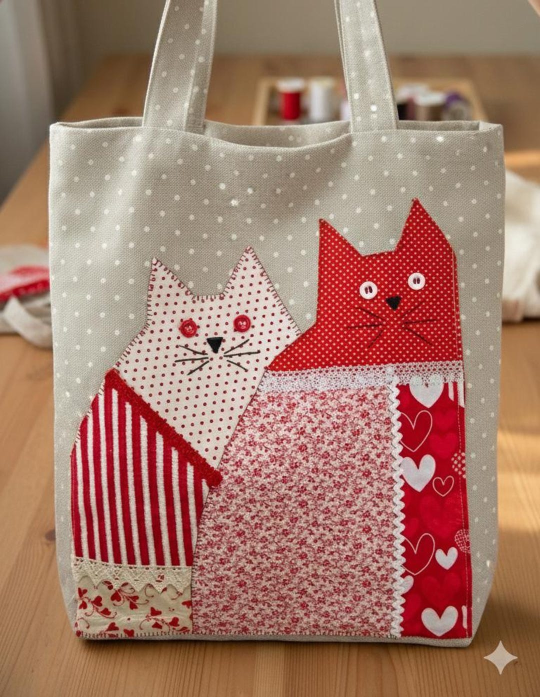 Cat Sewing Pattern Bundle PDF | I Love My Cats | Appliqué Cat Bag ...