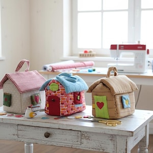 PDF Sewing Pattern House-shaped Bag – Tutorial With Step-by-step Instructions – Fabric ...