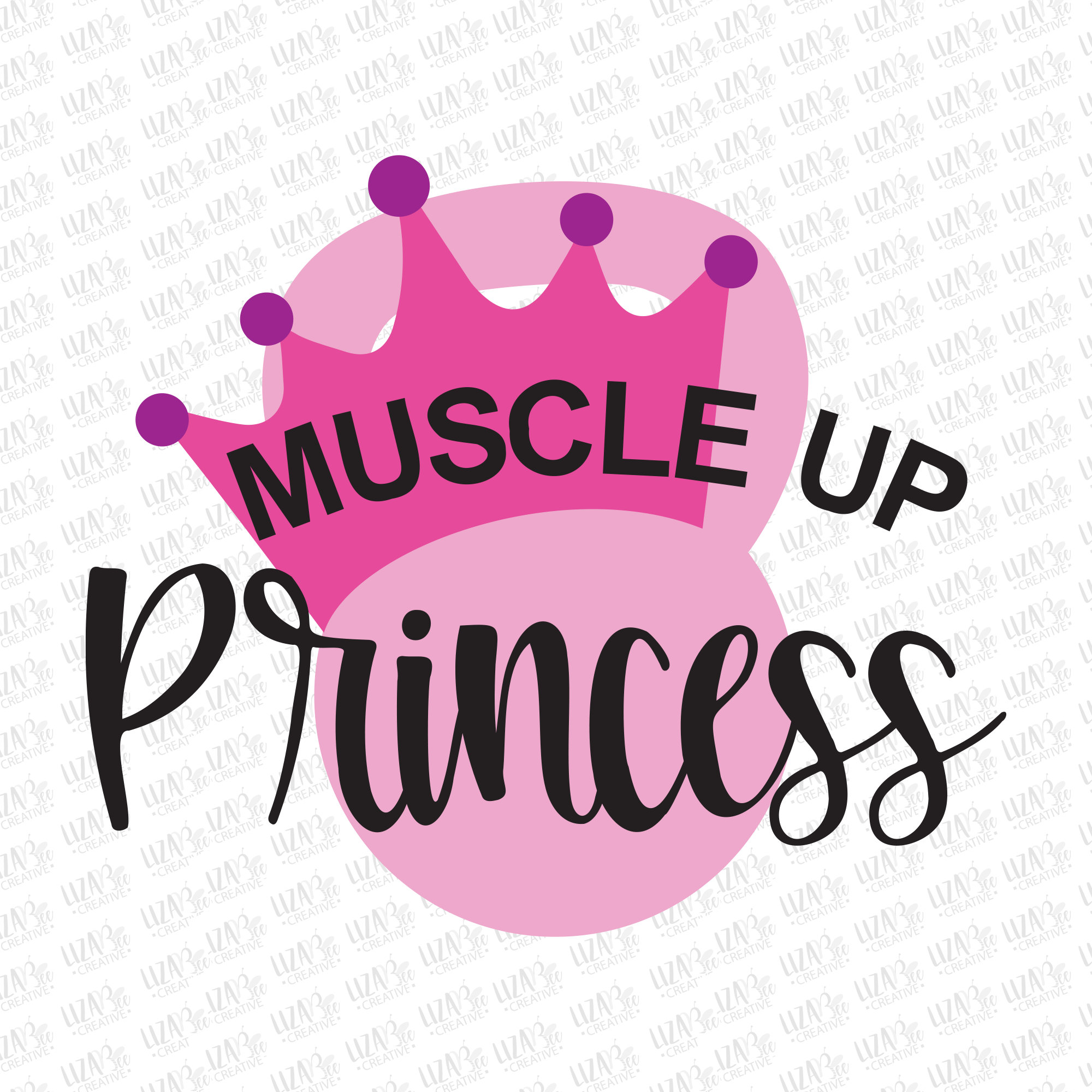 Muscle up Princess Kettlebell Svg Eps Png Workout Svg - Etsy
