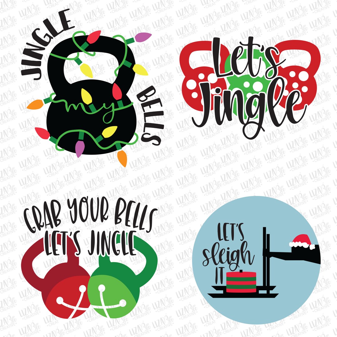 Workout Christmas Bundle Svg, Eps, Png Dxf, Workout Svg, Fitness Svg ...