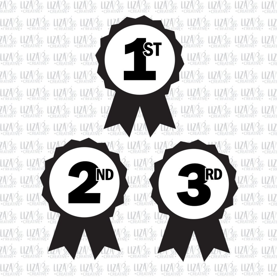 Place Winners SVG, Dxf, Eps, Png, Medal Svg, Winner Ribbon Svg, Cut ...