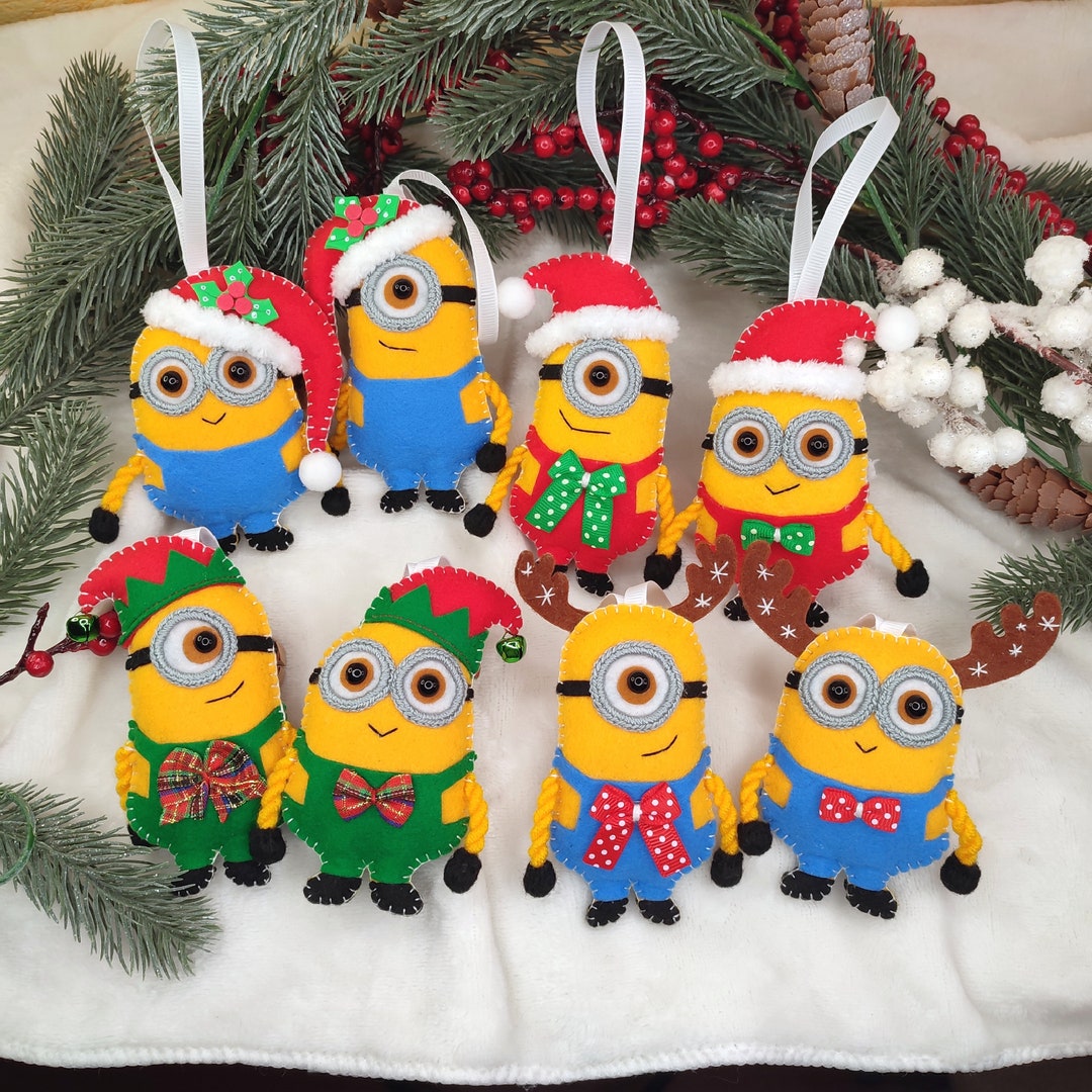Cute Minions Ornament For Christmas Tree Familly Ornament Etsy