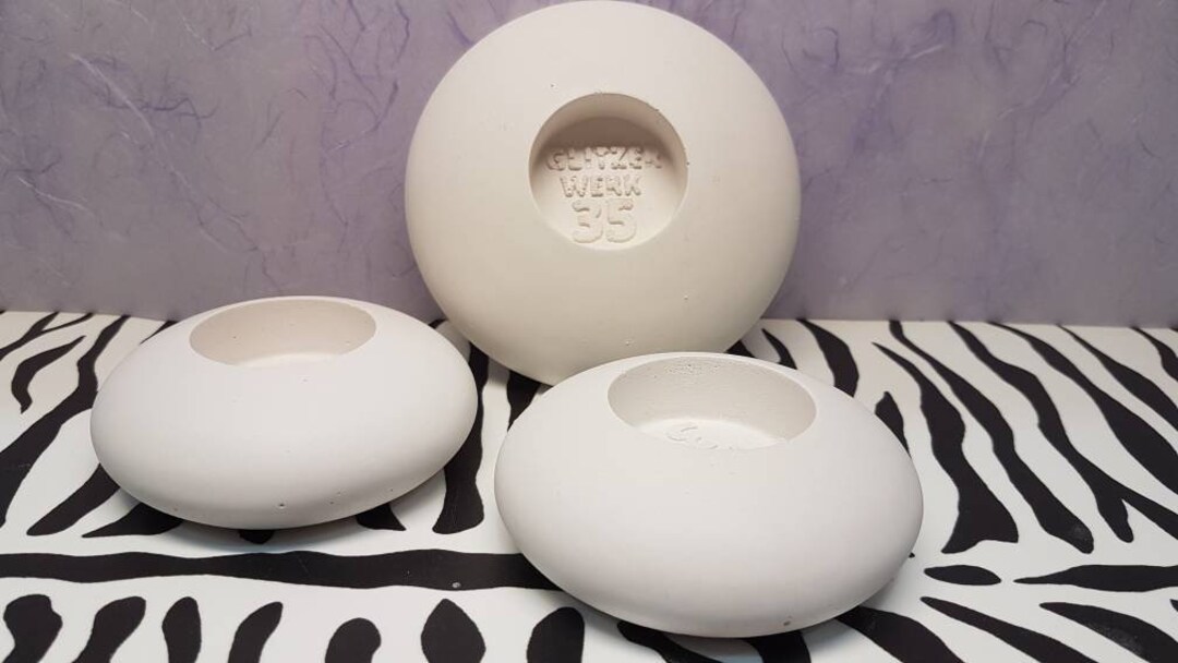 Tealight Holder Blanks Set of 3 Mandala Blank Made of Plaster Dot ...