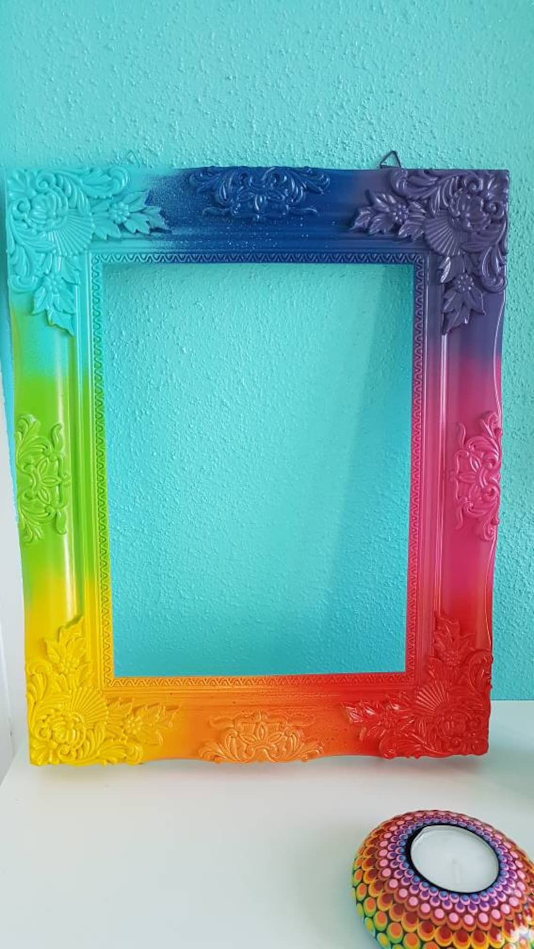 Rainbow Picture Frame in Baroque Style - Etsy