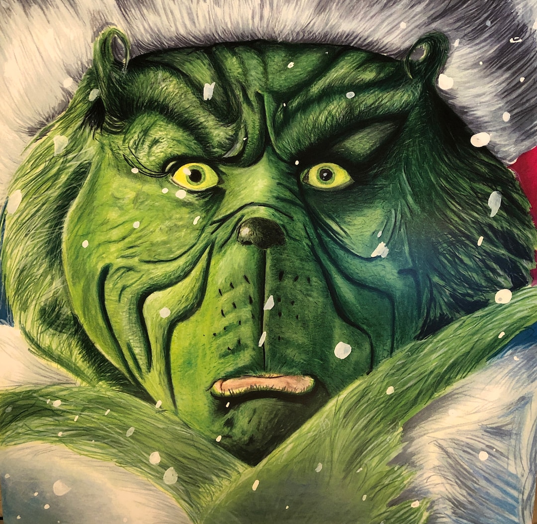 The Grinch original Art Print 11x14 - Etsy