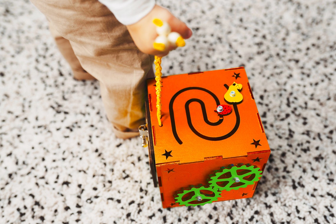 Busy Box, Busy Board, Activity Toy, Sensory Cube for Toddlers - Etsy