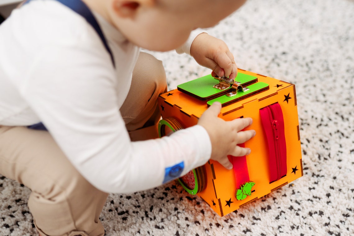 Busy Box, Busy Board, Activity Toy, Sensory Cube for Toddlers - Etsy