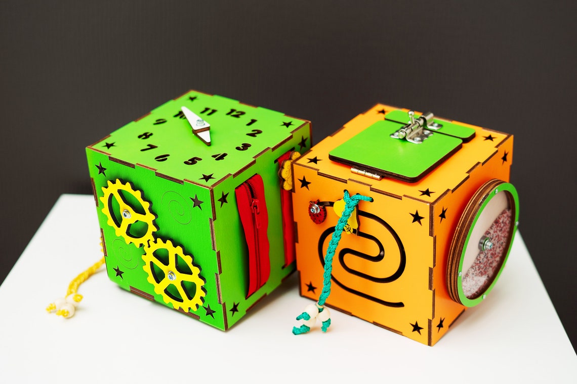 Busy Box, Busy Board, Activity Toy, Sensory Cube for Toddlers - Etsy