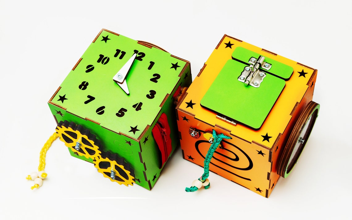 Busy Box, Busy Board, Activity Toy, Sensory Cube for Toddlers - Etsy