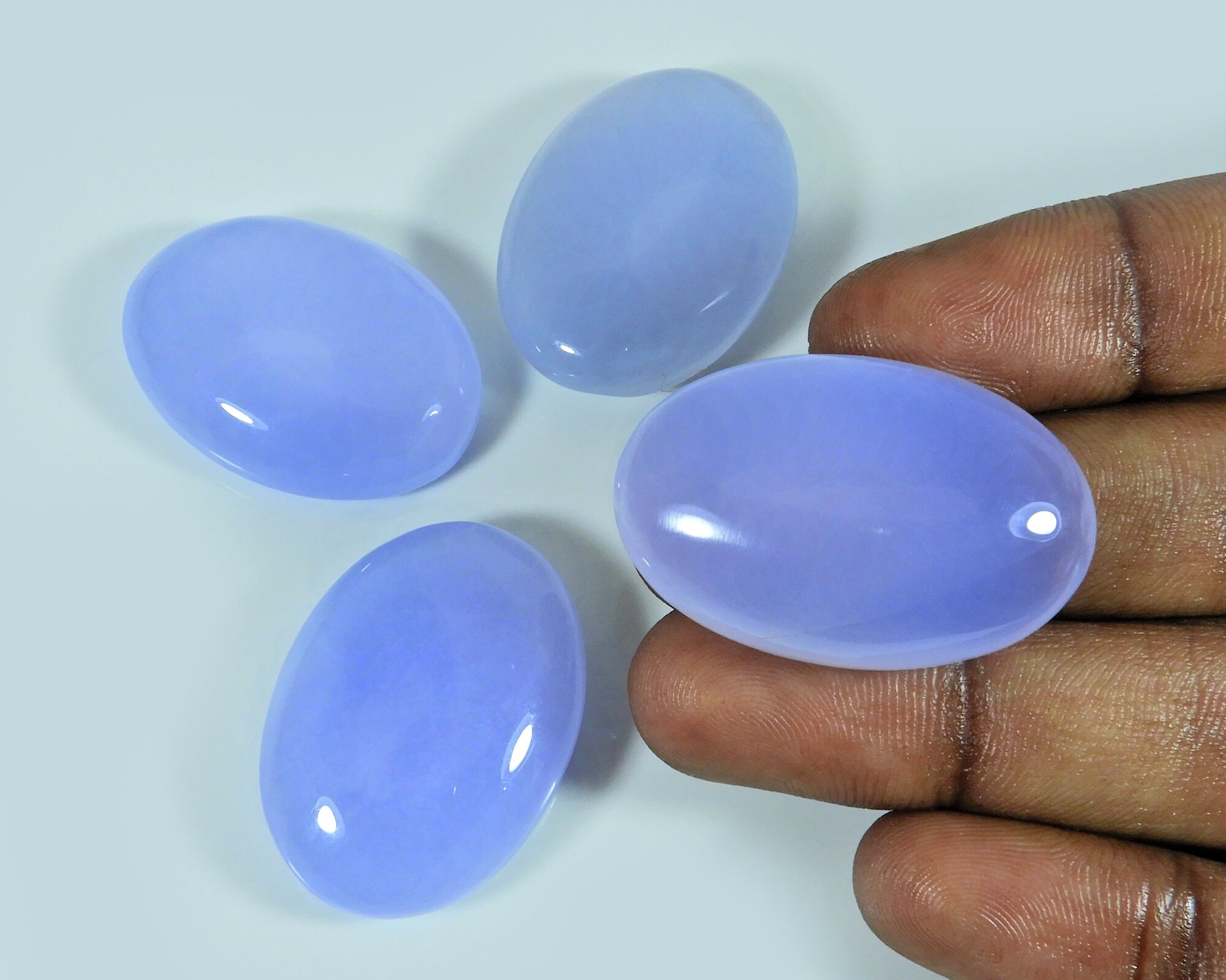 4 Pcs Natural Chalcedony Gemstone Chalcedony Cabochon Oval | Etsy