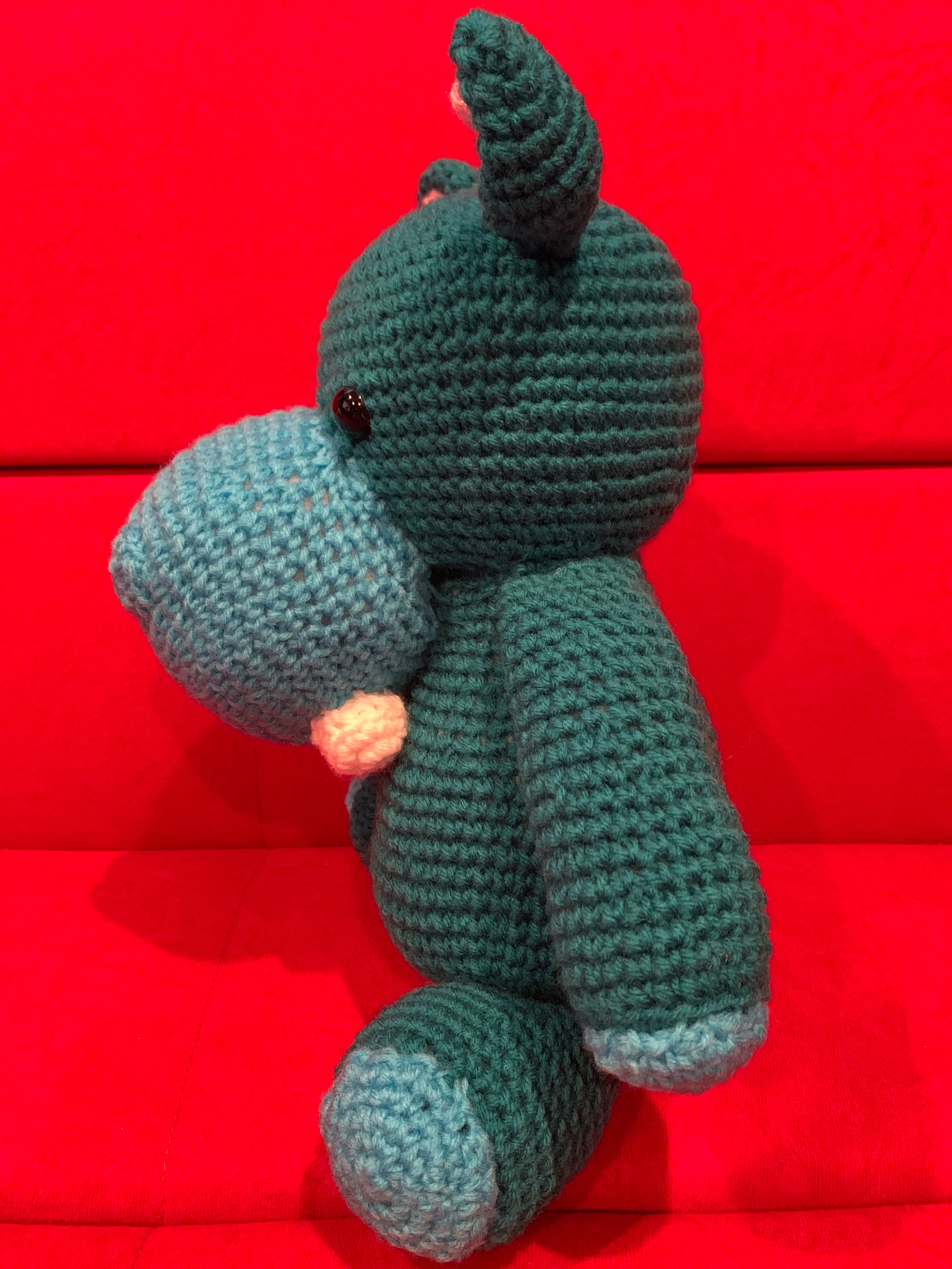 Large Blue Hippo Stuffed Animal Crochet | Etsy