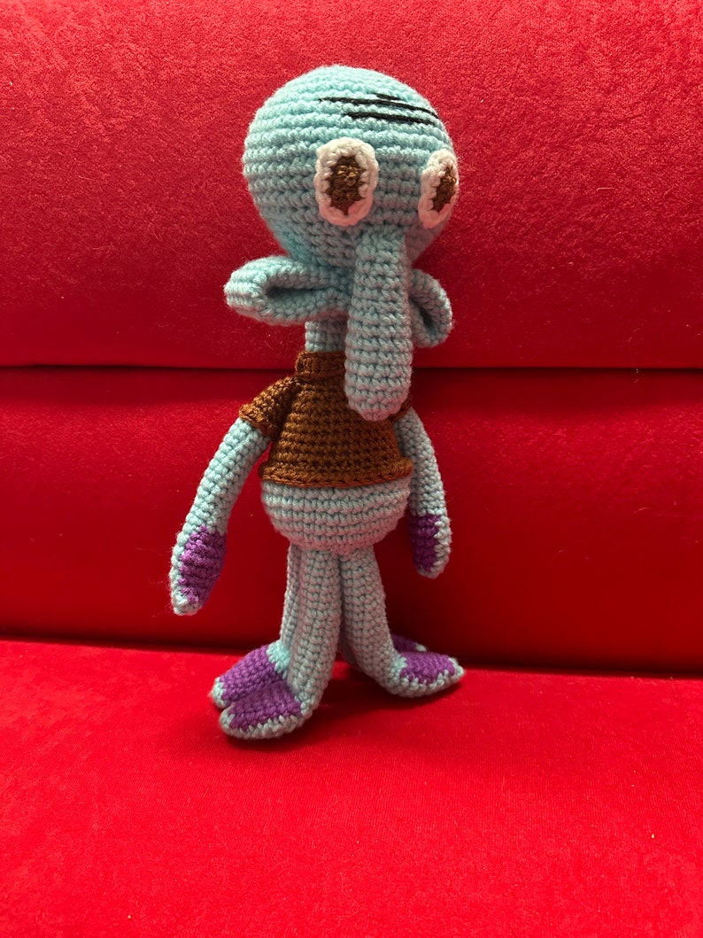 Cartoon Squid Crochet Toy - Etsy