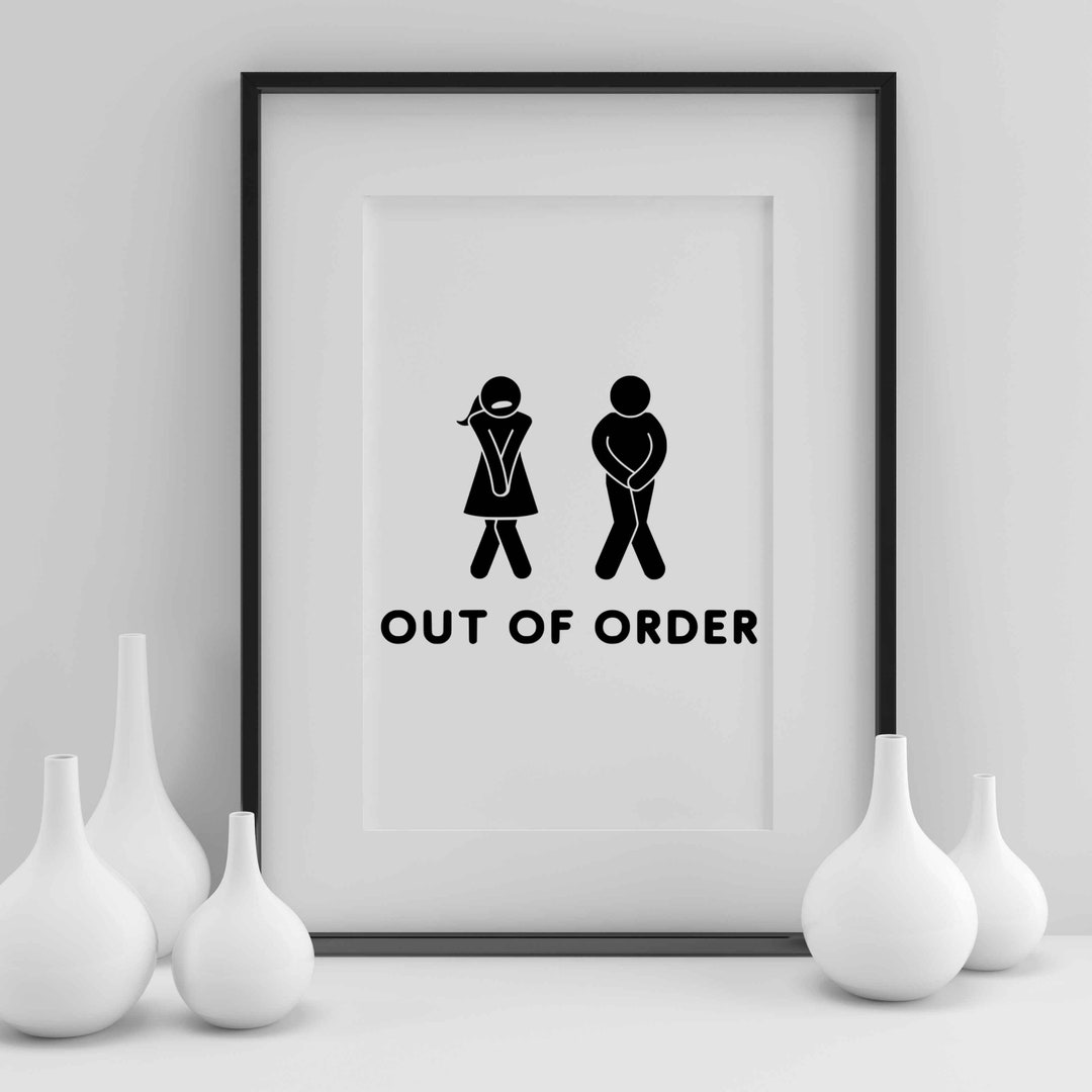 Funny Retro WC Out of Order Image (digital File) - Etsy