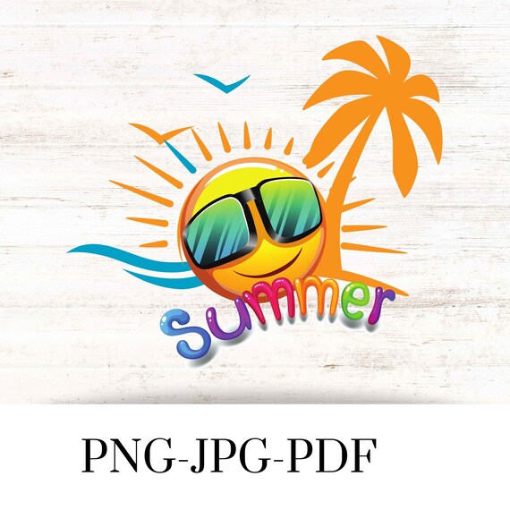 Summer Sun Beach PNG Summer Sun Clipart Summer Sun - Etsy