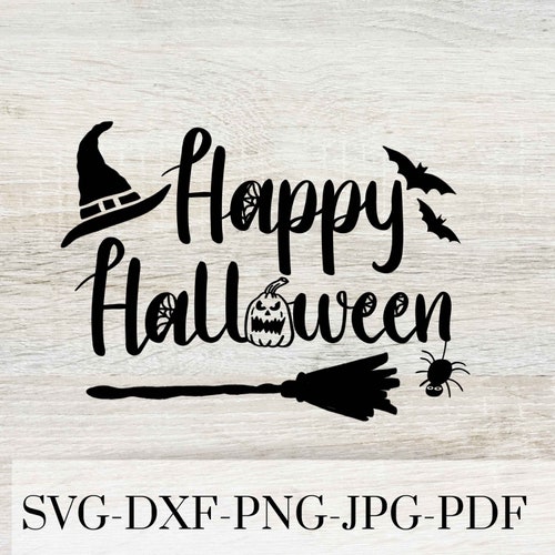 Happy Halloween Cut File for Silhouette and Cricut INSTANT - Etsy
