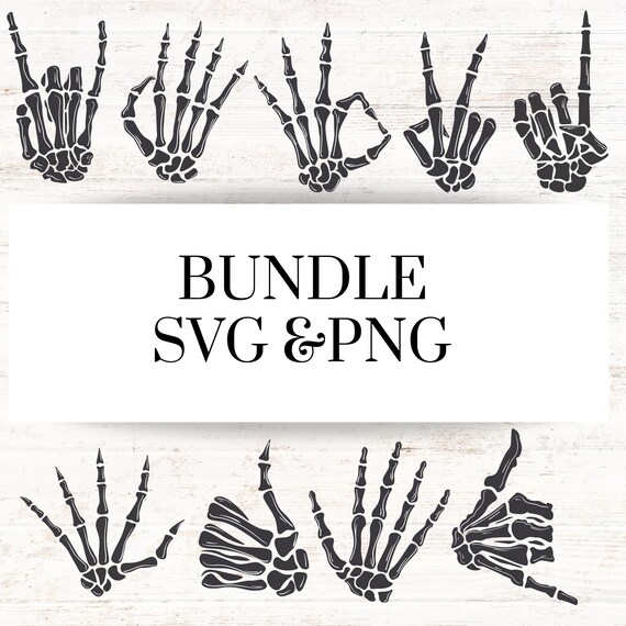 Skeleton Hand Svg Bundle Graphic Skeleton Graphic Image - Etsy