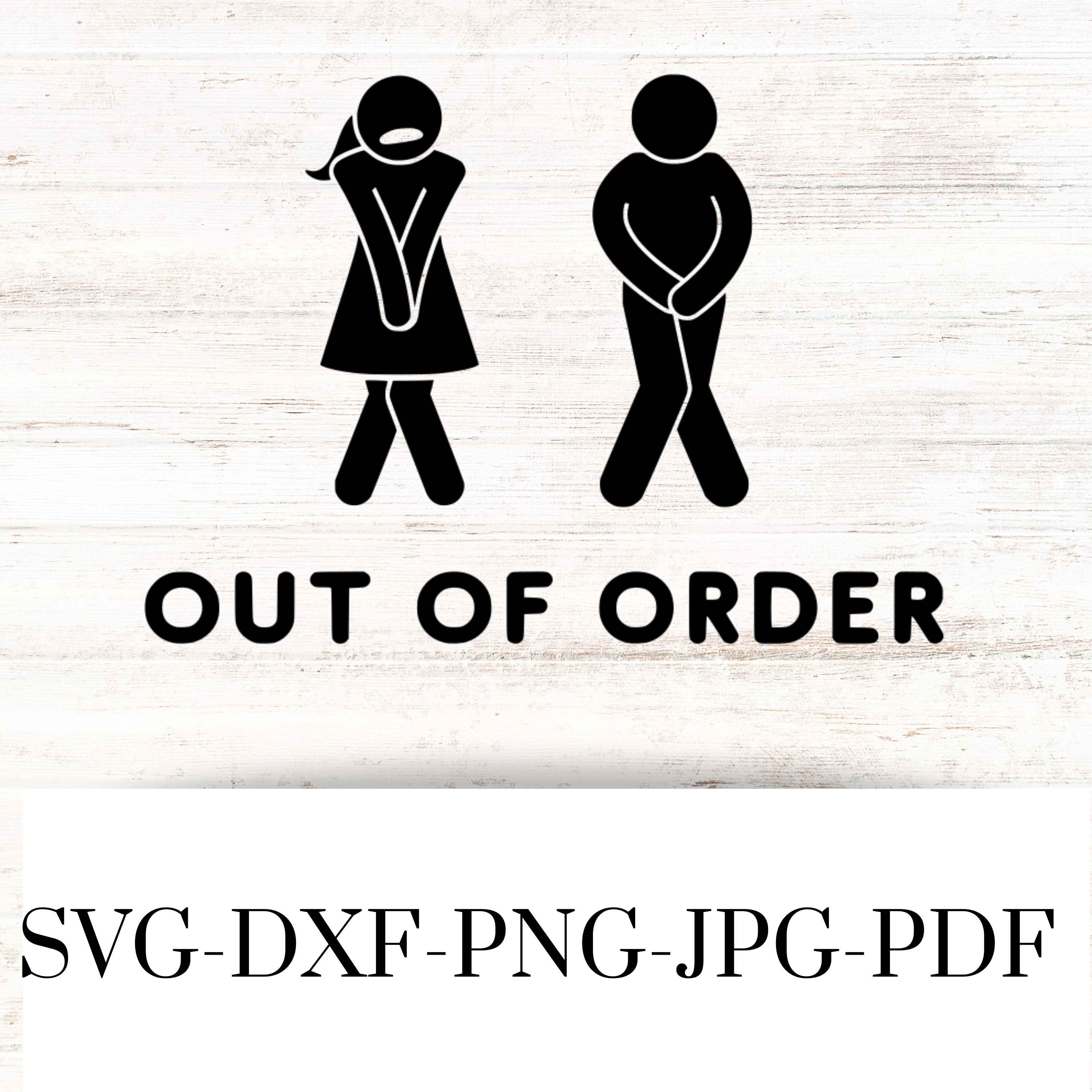 Out of Order SVG Out of Order Image File PNG Funny WC - Etsy Canada