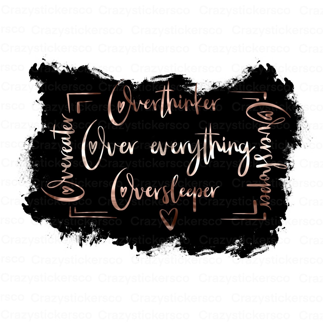 Overthinker PNG: Funny Minimalist Clipart (digital Download) - Etsy