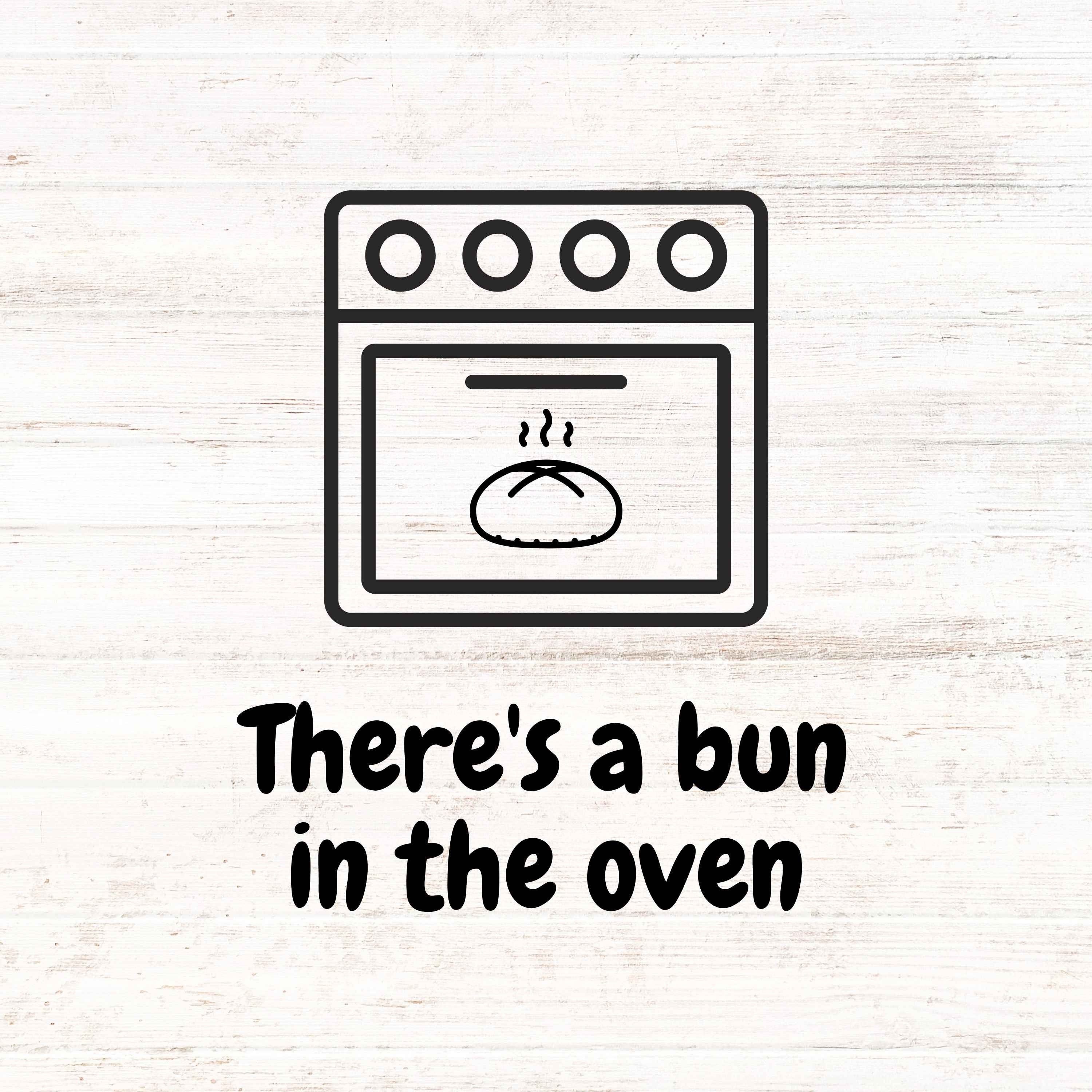 Bun In The Oven Clipart Black And White