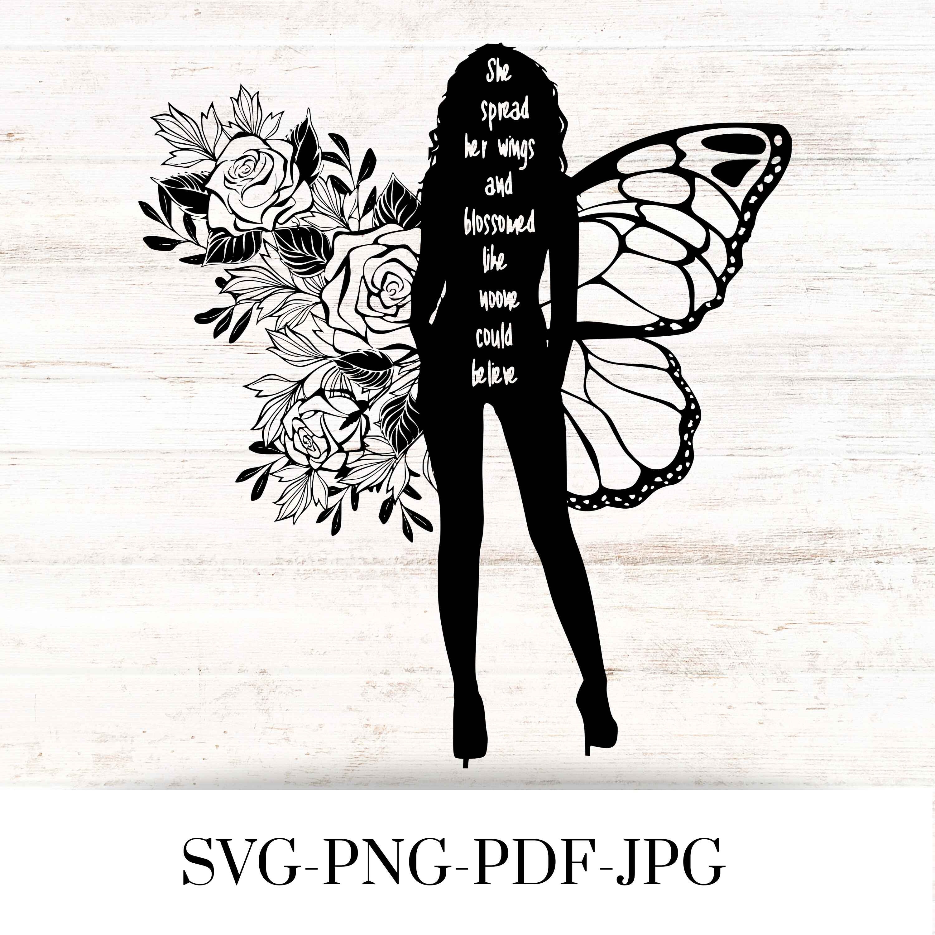 Black Girl Magic SVG , Women Empowerment Clipart , Butterfly SVG ...