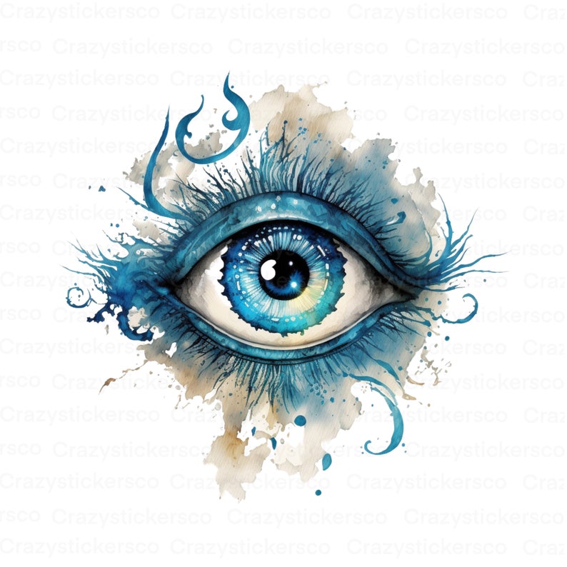 Mystical All Seeing Eye Watercolor Png , Evil Eye Png , Evil Eye ...