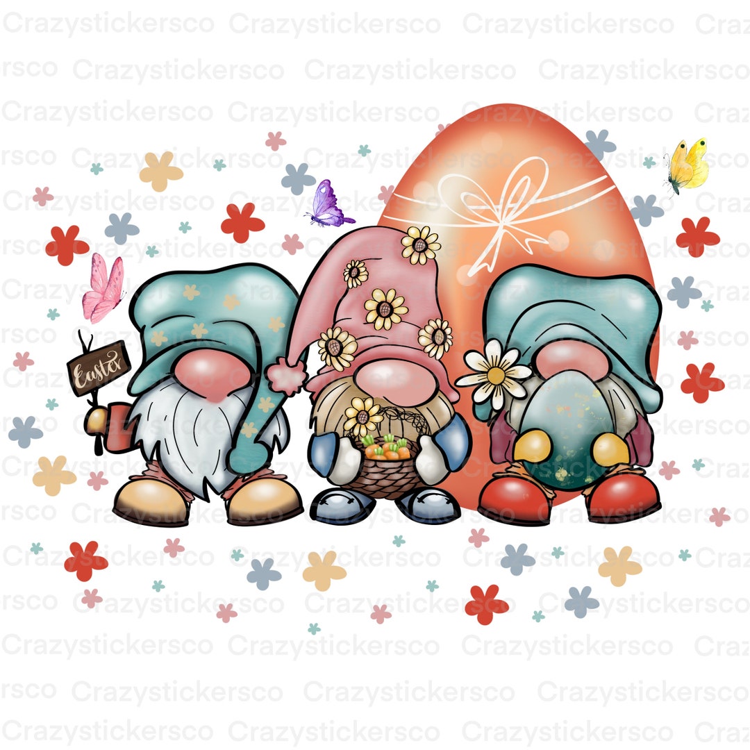 Easter Gnomies Png , Butterflies and Daisies Gnomes Easter PNG , Easter ...