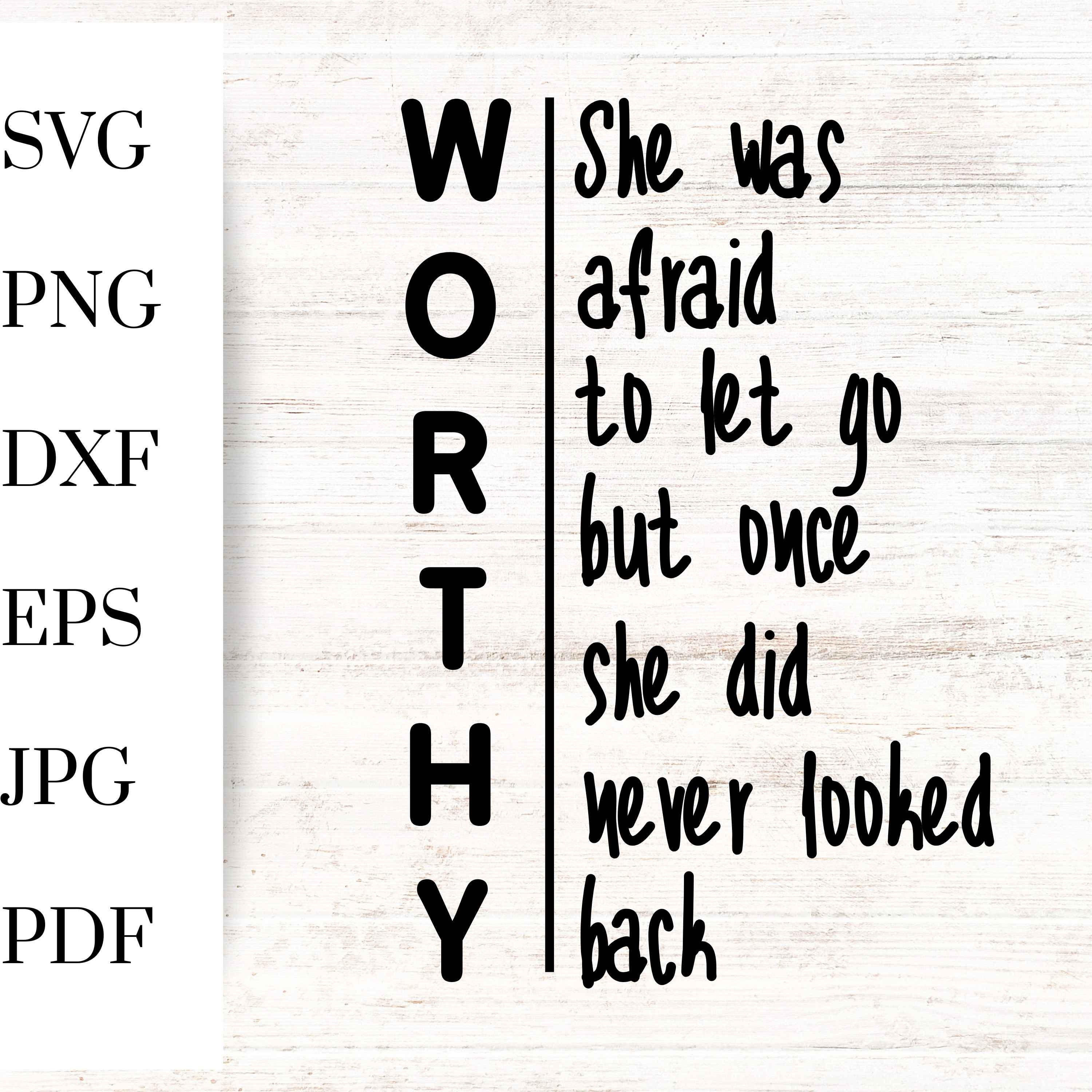 Women Empowerment Worthy PNG Graphic Image , Worthy SVG , Inspirational ...