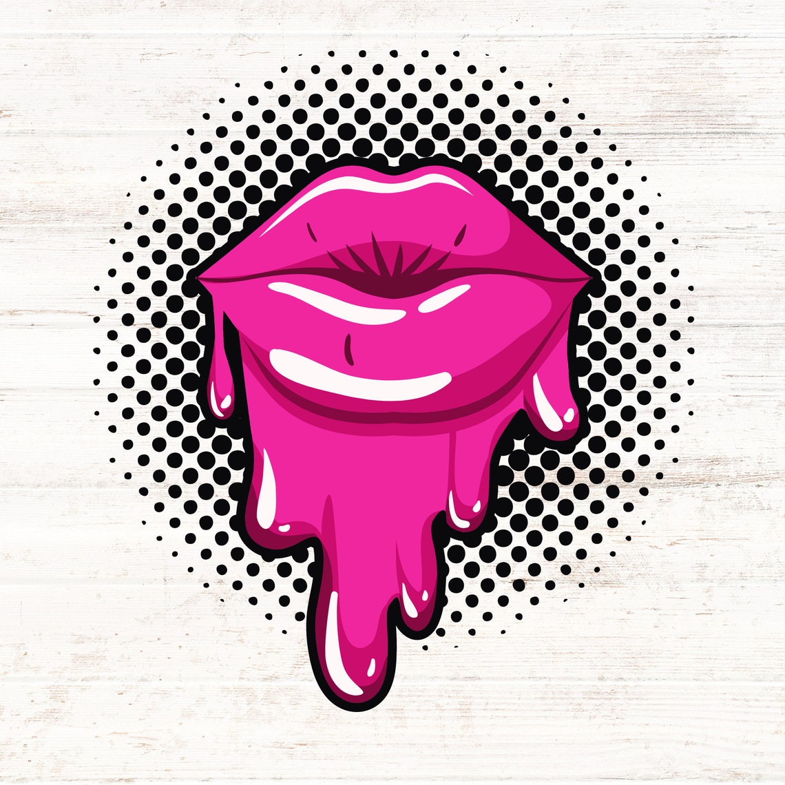 Pop Art Pink Lips Image File PNG , Pink Lips Image Graphic PNG , Pop ...