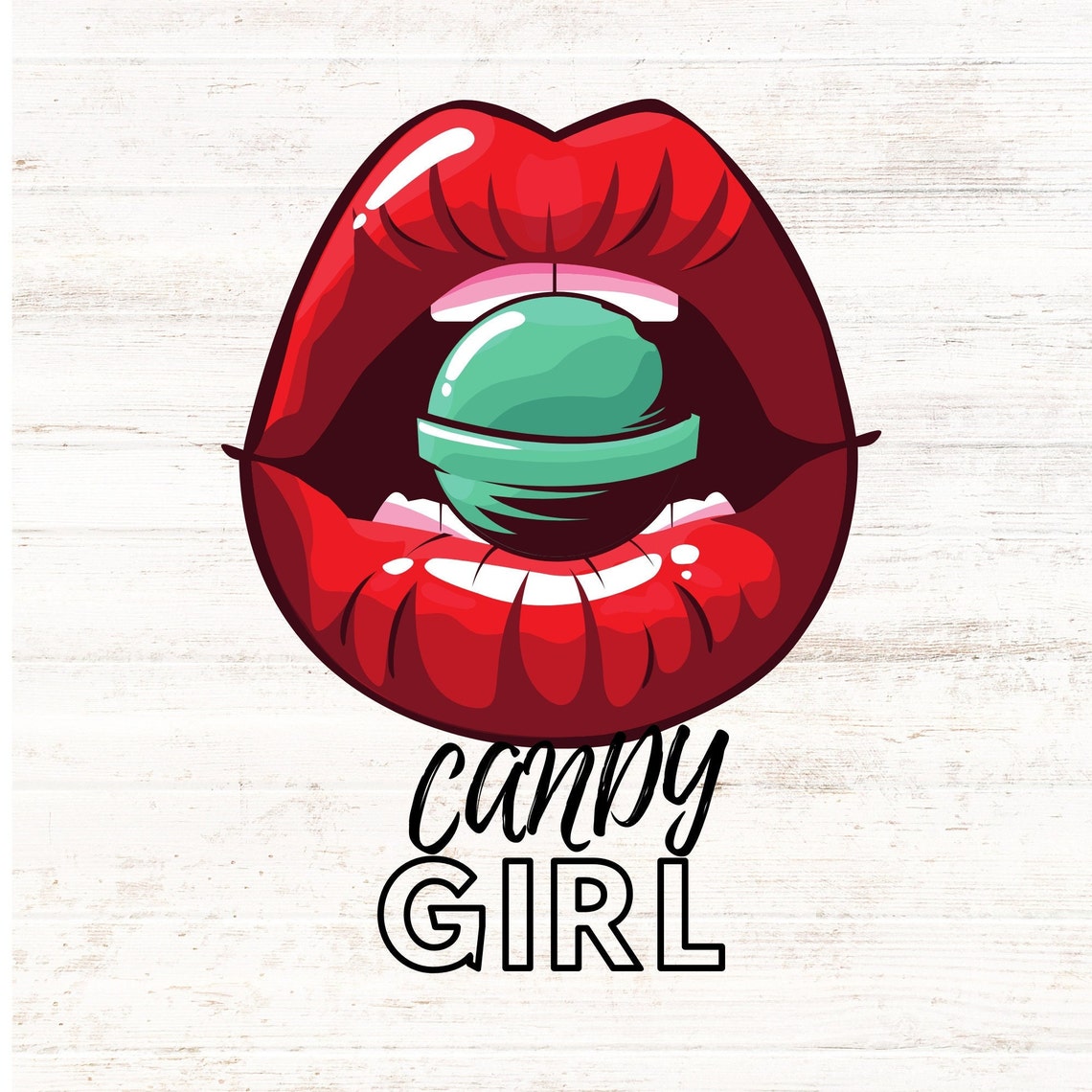 Candy Girl Pop Art Lips Image File PNG , Lips PNG , Pop Art Sublimation ...