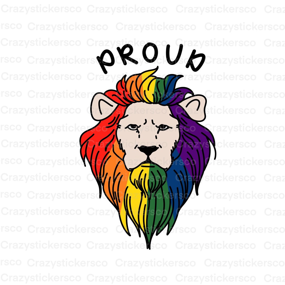 Proud Lion LGBTQ PNG , LGBTQ Sublimation Png , Leo Proud Png , Lgbt ...
