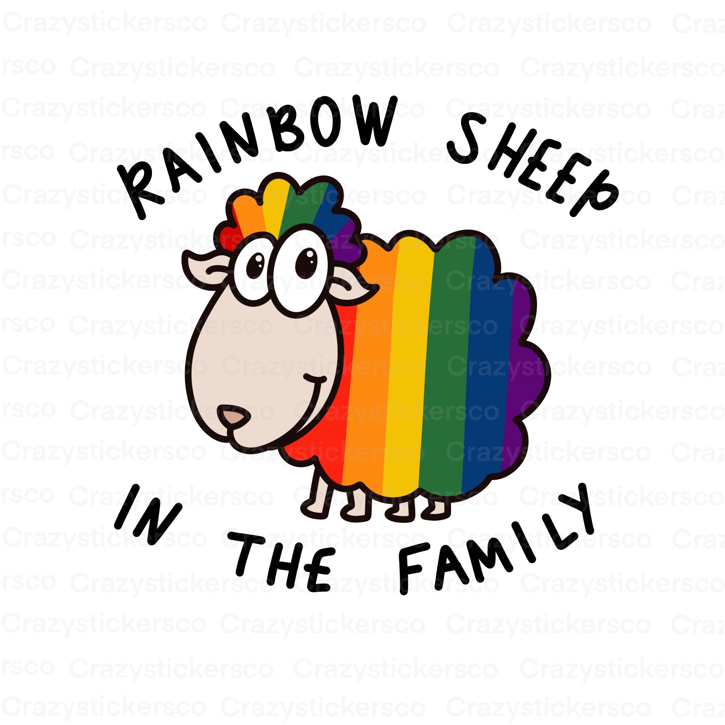 Rainbow Sheep LGBTQ Svg , Rainbow Sheep in the Family LGBTQ Sublimation ...