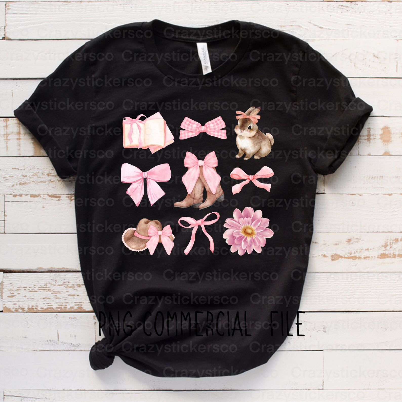 Coquette Pink Bows Western PNG , Bow Home Decor , Aesthetic Watercolor ...