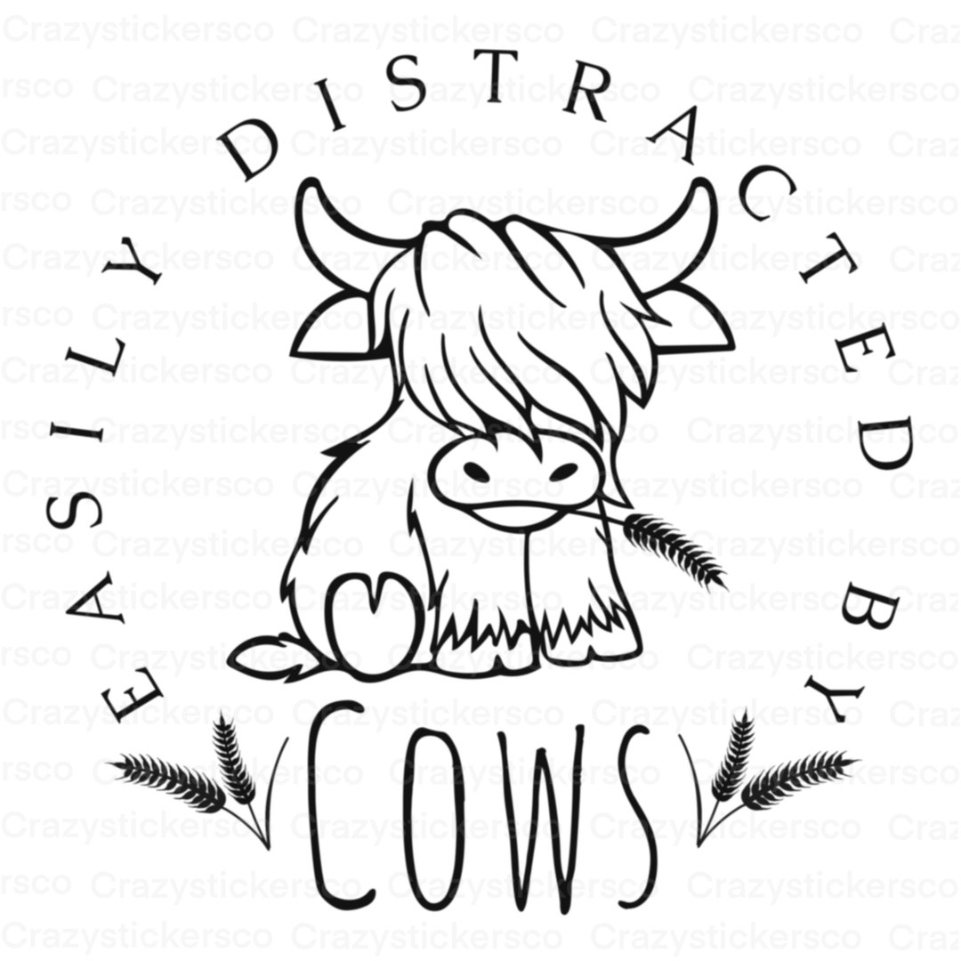 Easily Distracted by Cows PNG , Easily Distracted by Cows SVG , Cow ...