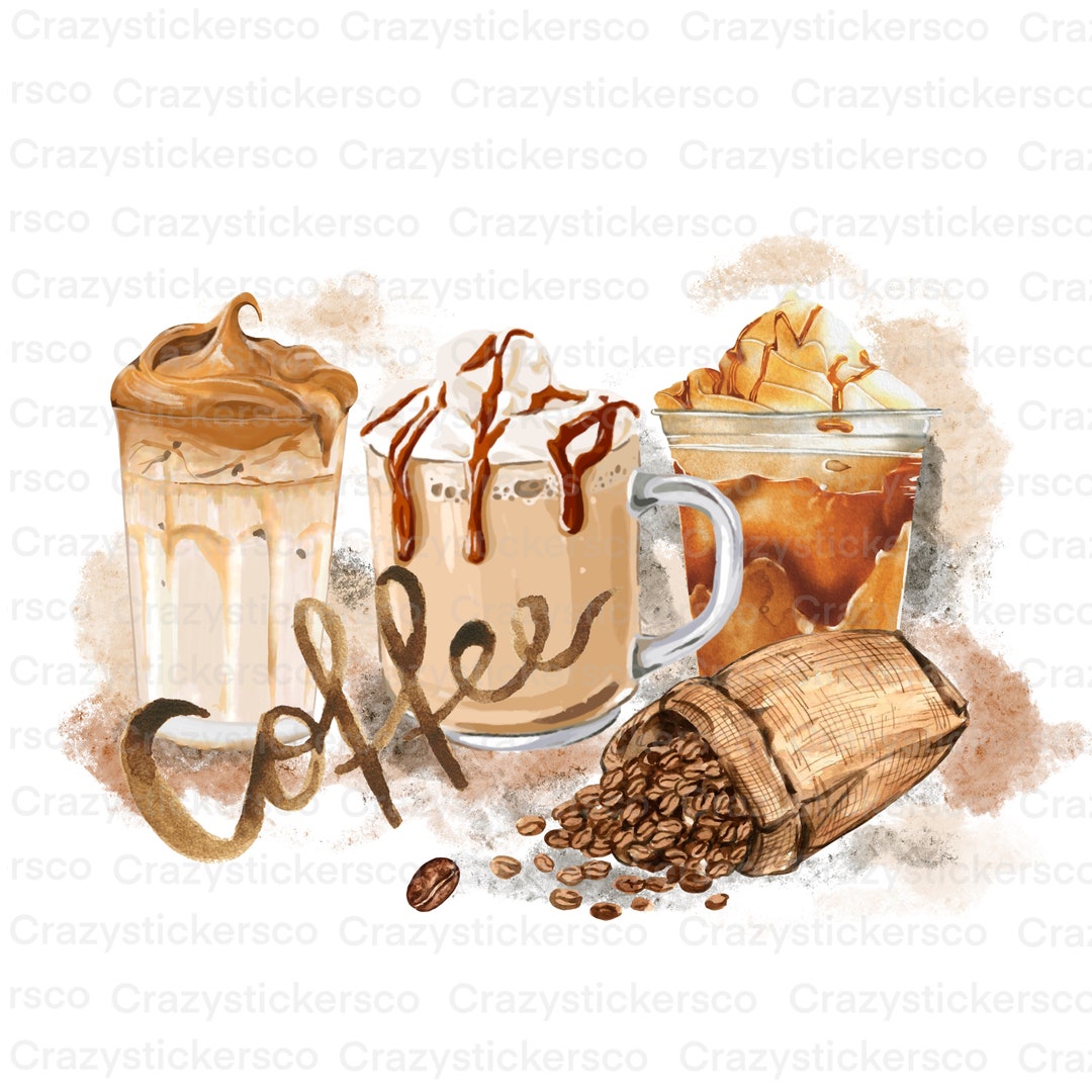 Iced Coffee Image File PNG , Coffee Lover Instant Digital Download ...