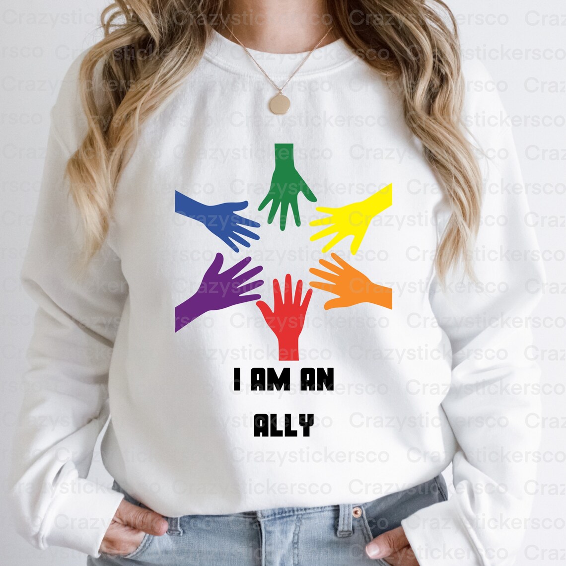 I Am an Ally Pride Graphic: LGBTQ Straight Ally PNG, SVG (digital ...