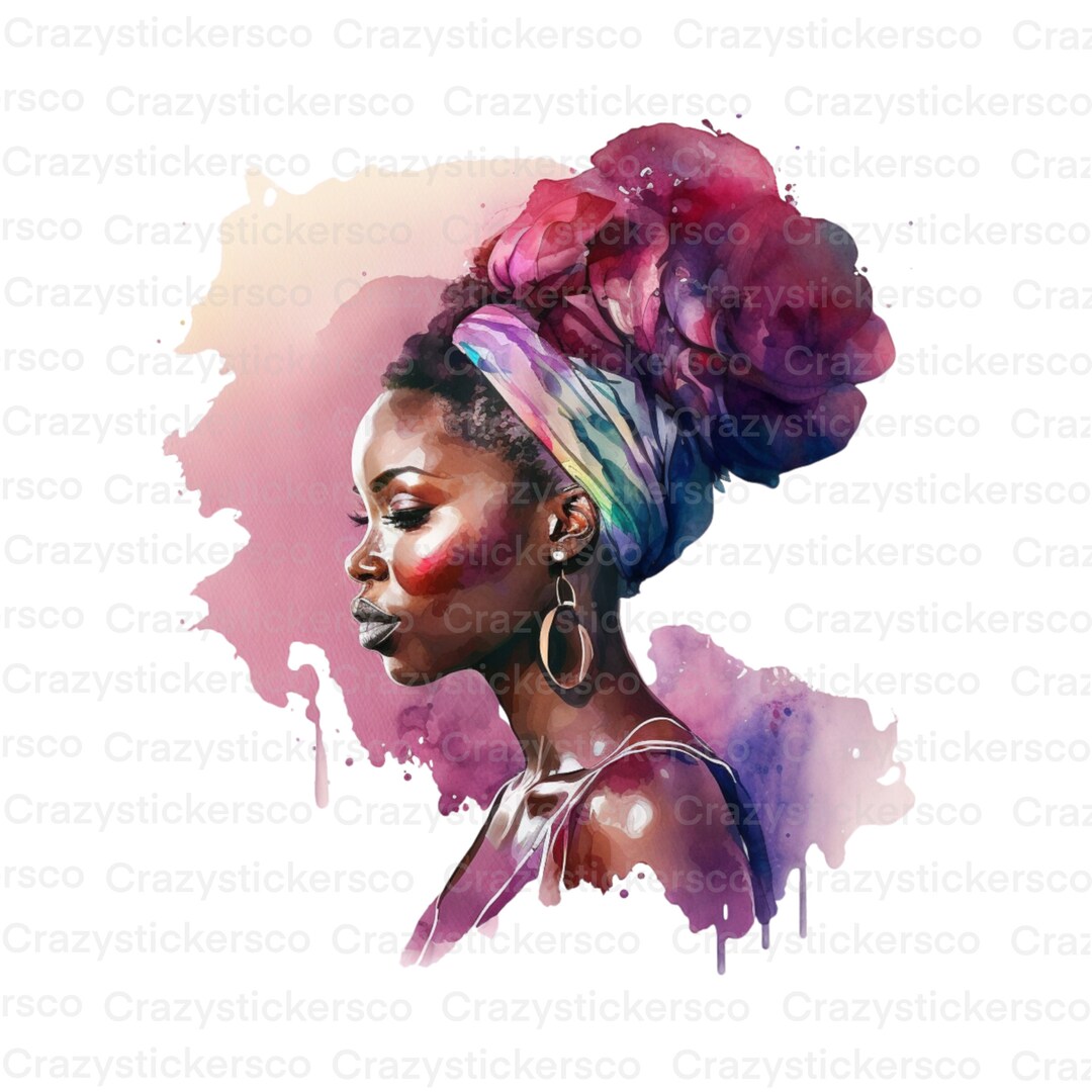 Black Girl Magic Watercolor PNG: Afro Diva Sublimation (digital File ...