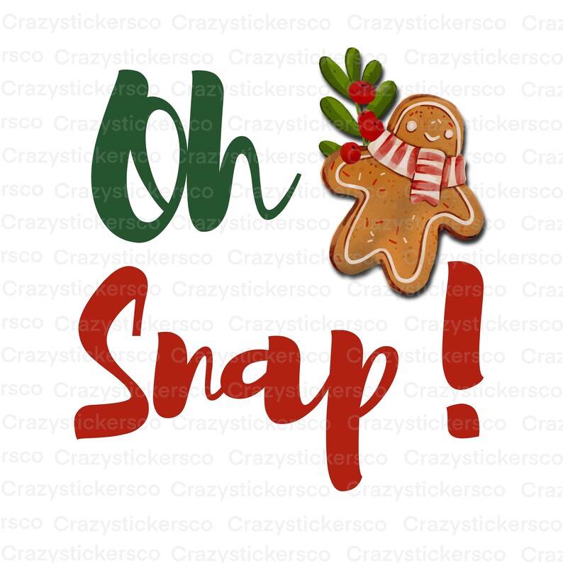 Gingerbread Man Christmas PNG: Oh Snap Kitchen Sublimation (digital ...