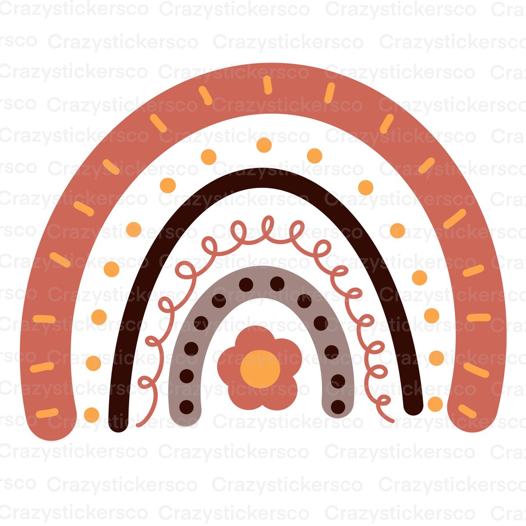 Rainbow Flower PNG , Boho Flower Rainbow PNG , Rainbow , Bohemian ...