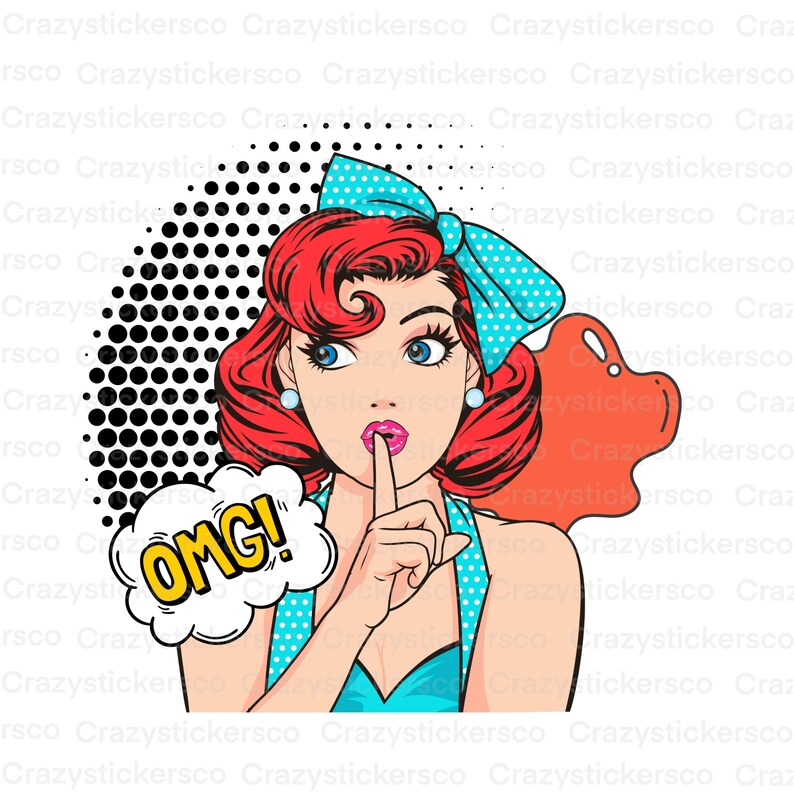 Pop Art Omg Bow File PNG , Digital Download , Pop Art Sublimation ...
