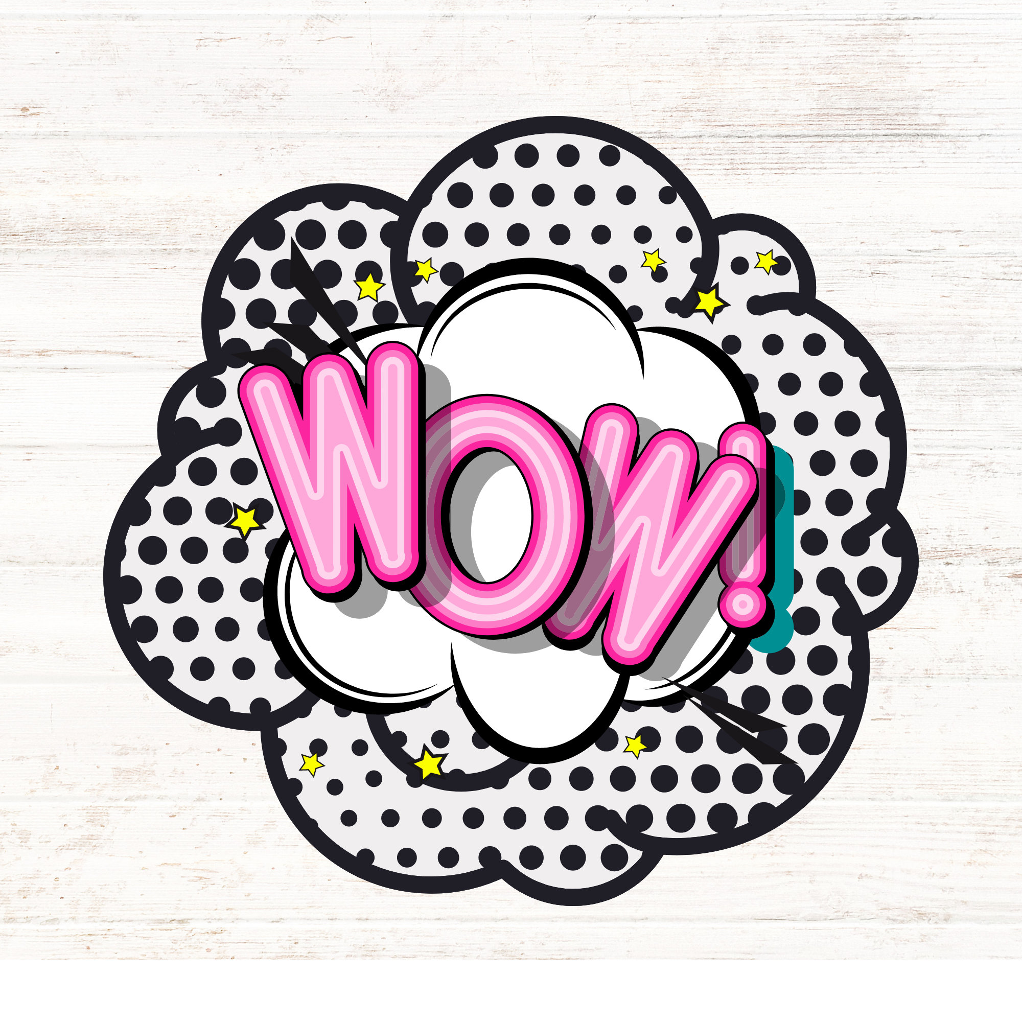 Pop Art Wow Image File PNG , Digital Download , Pop Art Sublimation ...