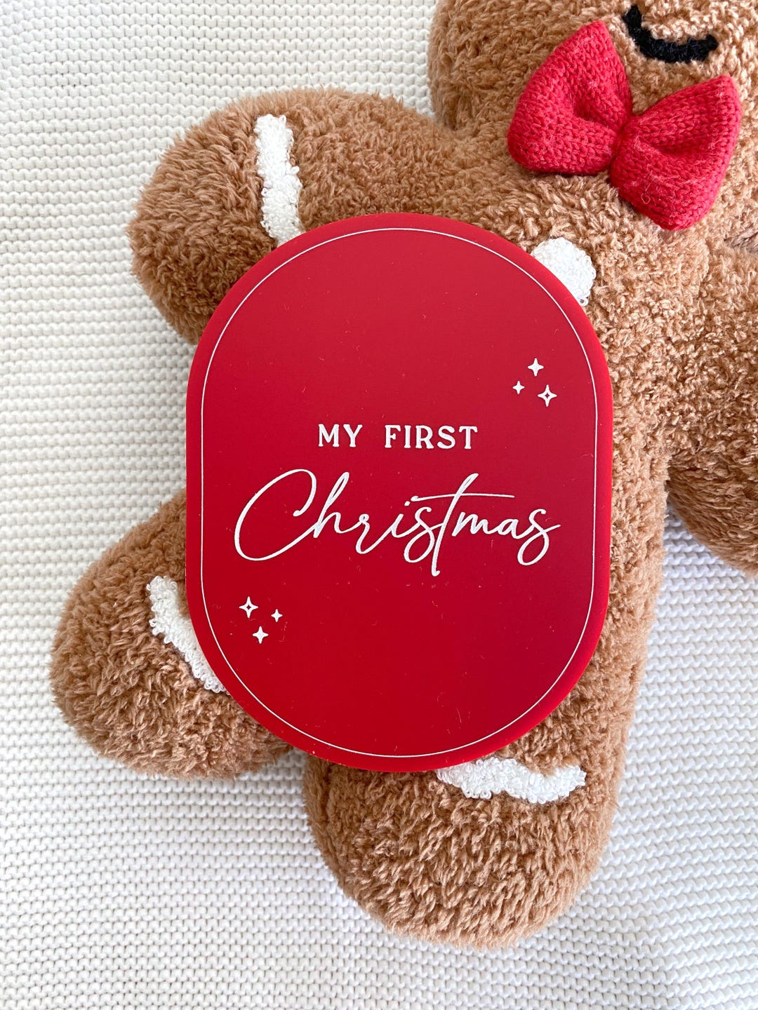 Baby's First Christmas Sign: Engraved Acrylic Photo Prop - Etsy