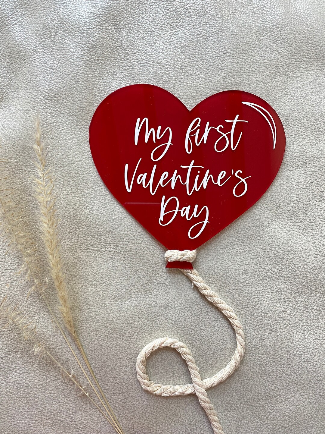 Baby's First Valentine's Day Acrylic Heart Balloon Sign - Etsy