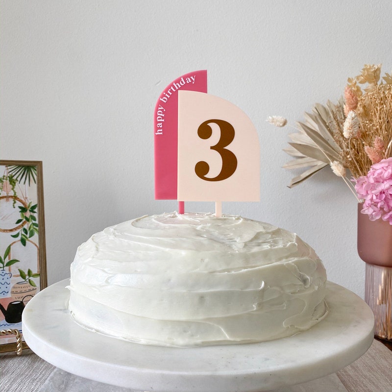 Modern Cake Topper - Etsy