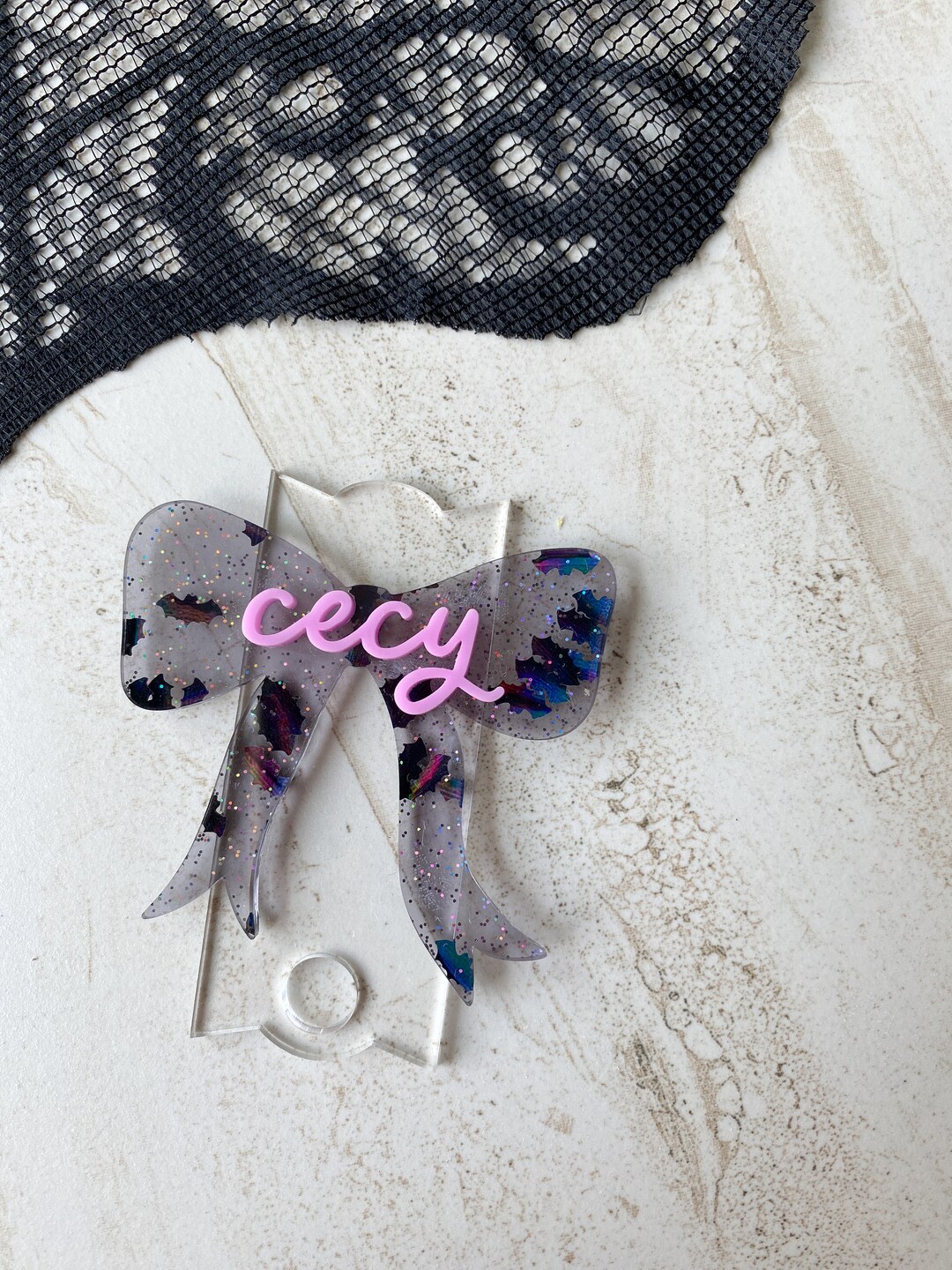Halloween Tumbler Name Plate - Halloween Bow Name Plate - Halloween ...