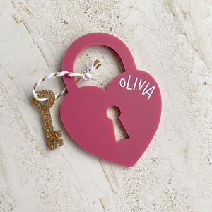 Personalized Locket Heart Tag Heart Basket Tag Valentines Basket Tags ...