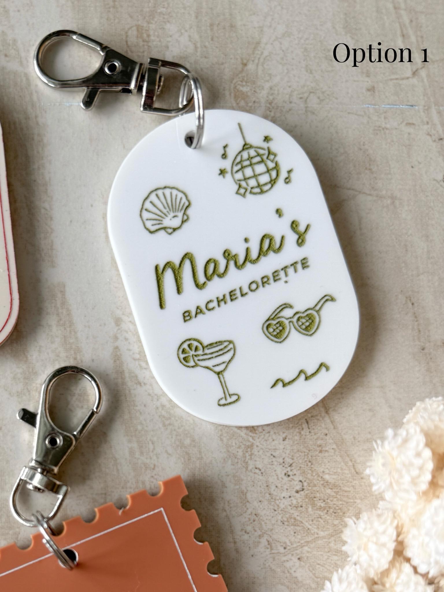 Custom Bachelorette Keychain - Last Toast on the Coast Bachelorette ...