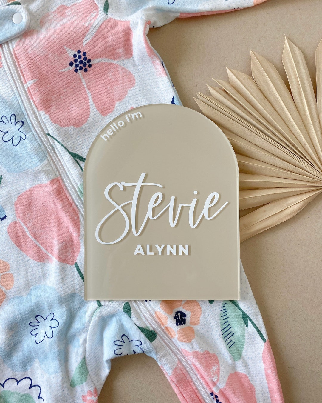 Birth Announcement Sign - Arch Name Sign - Baby Announcement - Nursery ...